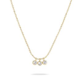 Kette mit Anh&auml;nger Tamaris "Schmuck Geschenk Silber 925 Halskette Tiny Glimmer", gold (gelbgoldfarben, kristallwei&szlig;), Halsketten, Damen, Silber 925 (Sterlingsilber), L: 45, mit Zirkonia (synth.)