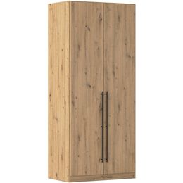 Kleiderschrank Rauch "Mehrzweckschrank Aktenschrank M&ouml;bel Mietswohnung Schlafzimmer AVOLA", braun (eiche artisan), B:91cm H:197cm T:54cm, Holzwerkstoff, Schr&auml;nke, Kleiderschrank, mit hochwertigen Stangengriffen in Schwarz aus Metall MADE IN GERMANY
