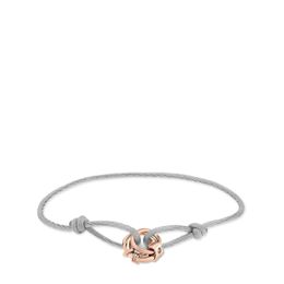 Armband Liebeskind Berlin "Schmuck Geschenk Edelstahl Textil Armkette The D-Link Mini", rosa (ros&eacute;goldfarben, grau), Armb&auml;nder, Damen, 21cm, Edelstahl Textil, Edelstahl, Textil, Armband