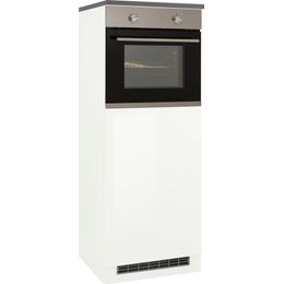 Backofen/K&uuml;hlumbauschrank KOCHSTATION "Ofenumbau, K&uuml;hlschrankumbau, K&uuml;chenschrank, Umbauschrank, Schrank", wei&szlig; (wei&szlig; hochglanz, anthrazit), B:60cm H:165cm T:60cm, Holzwerkstoff, MDF, Schr&auml;nke, Backofenumbauschrank Hochschrank K&uuml;hlschrankumbauschrank, 60 cm breit