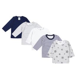 Langarmshirt TUPTAM "Shirt Baby Jungen Langarmshirt 5er Set", M&auml;dchen, Gr. 86, grau (mehrfarbig 6), Obermaterial: 100% Baumwolle CO., Shirts Langarmshirt