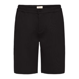 Chinoshorts Blend "Chinoshorts BHAdrian", Herren, Gr. L, N-Gr, schwarz (schwarz beauty), Obermaterial: 83% Polyester PES. 13% Viskose CV. 4% Elasthan EL., Hosen Chinoshorts