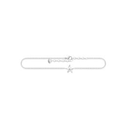 Fu&szlig;kette Thomas Sabo "Seestern-Optik", silberfarben, Fu&szlig;ketten, Damen, Silber 925 (recycelt)