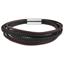 Adelia&acute;s Armband ADELIA&acute;S "Armband aus Leder 21,5 cm", braun (silber), Armb&auml;nder, Herren, 22cm, Leder, Armband, Eine sch&ouml;ne Geschenkidee f&uuml;r jeden Anlass