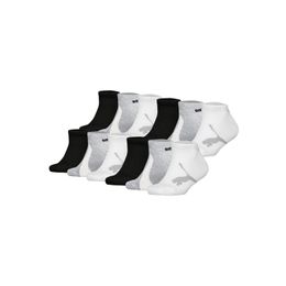 Sneakersocken Puma "Socken BWT Sneaker 12P 12er Pack", M&auml;dchen, Gr. 35-38, bunt (schwarz, wei&szlig;, grau), Obermaterial: 66% Baumwolle CO. 18% Polyamid PA. 14% Polyester PES. 2% Elasthan EL., Socken Sneakersocken
