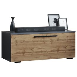 Wohnzimmertisch Vcm "Holz TV Lowboard M&ouml;bel Fernsehschrank Arila S", braun (anthrazit, honig, eiche), B:95cm T:40cm, Regale, TV-Sideboard