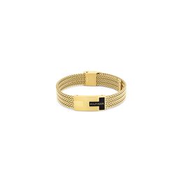 Edelstahlarmband Tommy Hilfiger "NAUTICAL MESH", gelbgoldfarben, blau, Armb&auml;nder, Herren, 19cm, Edelstahl, Edelstahlarmband
