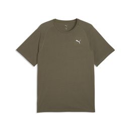 Trainingsshirt Puma "PWRTRAIN Trainingsshirt Herren", Jungen, Gr. L, gr&uuml;n (loden gr&uuml;n), Obermaterial: 50% Polyester, 25% Baumwolle, 25% Viskose, regular fit, Rundhals, Shirts