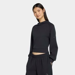 Kapuzensweatshirt adidas Sportswear "W SL HD", Damen, Gr. L, schwarz, Obermaterial: 51% Polyester, 25% Modal, 15% Baumwolle, 9% Elasthan, normal, Rundhals, angesetztes B&uuml;ndchen, Sweatshirts, mit Kapuze, ohne Verschluss, in normaler L&auml;nge