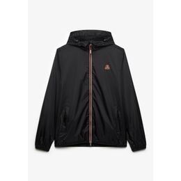 Windbreaker Superdry "ESSENTIAL TRI WINDBREAKER JKT", Herren, Gr. M, schwarz, Web, Obermaterial: 100% Polyester, unifarben, relaxed fit normal, Jacken Windbreaker, mit Rei&szlig;verschluss, aus Polyester, pflegeleicht, Relaxed Fit