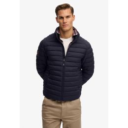 Steppjacke Superdry "FUJI LITE PADDED JACKET", Herren, Gr. L, blau (eclipse navy), Web, Obermaterial: 100% Nylon, unifarben, regular fit normal, Jacken Steppjacke, mit Obermaterial aus Nylon, Regular Fit, in normaler L&auml;nge