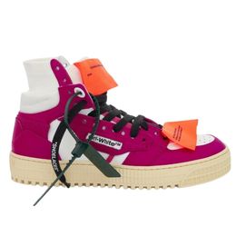Off-White Off Court 3.0 High-Top-Ledersneaker in Fuchsia