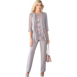 Damen 2-in-1-Shirt mit Pailletten-Druck grau, Gr&ouml;&szlig;e 38