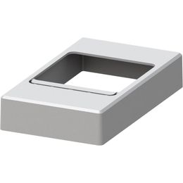 TraumGarten SYSTEM Ersatzteil Pfostenfu&szlig;-Abdeckung Klemmpfosten silber, Einteilig