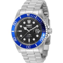 Invicta Pro Diver 50828 Herrenuhr - Quarzwerk - Edelstahl mit schwarzem Zifferblatt - 42 mm