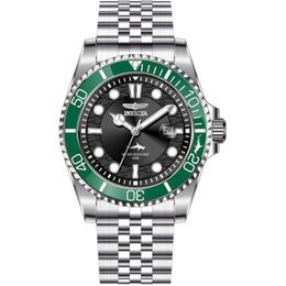Invicta Pro Diver 50806 Herrenuhr - Quarzwerk - Edelstahl mit schwarzem Zifferblatt - 43 mm