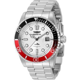 Invicta Pro Diver 50830 Herrenuhr - Quarzwerk - Edelstahl mit silbernem Zifferblatt - 42 mm