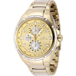 Invicta Sea Vulture 49085 Herrenuhr - Quarzwerk - Edelstahl mit goldenem Zifferblatt - 46 mm