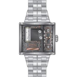 Invicta Artist 49475 Herrenuhr - Quarzwerk - Edelstahl mit grauem Zifferblatt - 52 mm