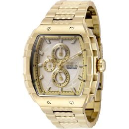 Invicta S1 Rally 50242 Herrenuhr - Quarzwerk - Edelstahl mit goldenem Zifferblatt - 47 mm