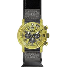 Invicta Coalition Forces 50099 Herrenuhr - Quarzwerk - Edelstahl mit goldenem Zifferblatt - 50 mm