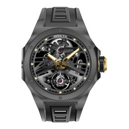 Invicta Celestial 70103 Herrenuhr - Mechanisches Werk - Edelstahl mit schwarzem Zifferblatt - 43 mm
