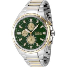 Invicta Sea Vulture 49084 Herrenuhr - Quarzwerk - Edelstahl mit gr&uuml;nem Zifferblatt - 46 mm