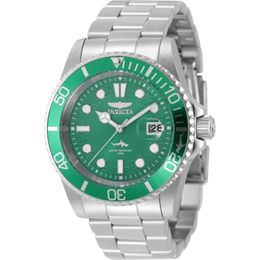Invicta Pro Diver 50826 Herrenuhr - Quarzwerk - Edelstahl mit gr&uuml;nem Zifferblatt - 42 mm