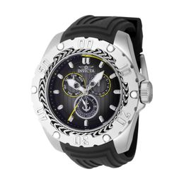 Invicta Ocean Voyage 48019 Herrenuhr - Quarzwerk - Edelstahl mit schwarzem Zifferblatt - 51 mm