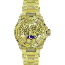 Invicta Reserve 50034 Herrenuhr - Automatikwerk - Edelstahl mit goldenem Zifferblatt - 50 mm