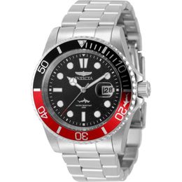 Invicta Pro Diver 50829 Herrenuhr - Quarzwerk - Edelstahl mit schwarzem Zifferblatt - 42 mm