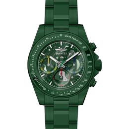 Invicta Speedway 51033 Herrenuhr - Quarzwerk - Edelstahl mit gr&uuml;nem Zifferblatt - 39 mm