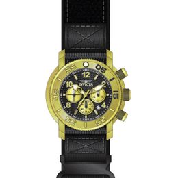 Invicta Coalition Forces 50098 Herrenuhr - Quarzwerk - Edelstahl mit schwarzem Zifferblatt - 50 mm