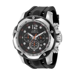 Invicta Speedway 49888 Herrenuhr - Quarzwerk - Edelstahl mit schwarzem Zifferblatt - 51 mm