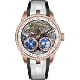 Invicta Objet D Art 70190 Herrenuhr - Mechanisches Uhrwerk - Edelstahl mit silbernem Zifferblatt - 45 mm