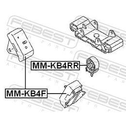 FEBEST Lagerung, Motorkb4f vorne f&uuml;r MITSUBISHI