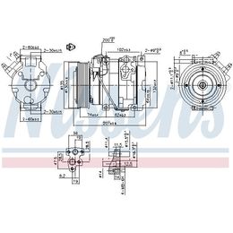 NISSENS Kompressor, Klimaanlage 89558 f&uuml;r TOYOTA