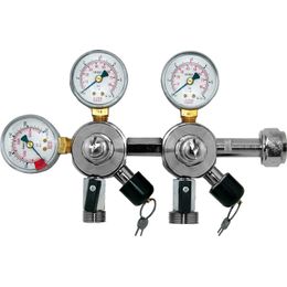 ich-zapfe Druckminderer, СO2 Manometer - 2 Druckanzeigen f&uuml;r Bier und AFG, Zapfanlage 3 und 7 Bar