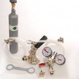 ich-zapfe Zubeh&ouml;rpaket mit Flach Fitting, 7mm Bierschlauch und 0,5 kg CO2 Flasche f&uuml;r Ihre 1-leitige Zapfanlage