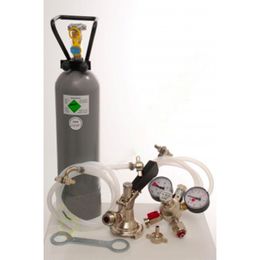 ich-zapfe Zubeh&ouml;rpaket 2 mit Kombi-Fitting, 10mm, Bierschlauch, 2,0 kg CO2 f&uuml;r 1-leitige Zapfanlagen