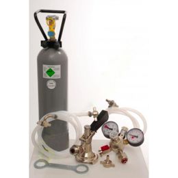 ich-zapfe Zubeh&ouml;rpaket f&uuml;r Zapfanlage Pygmy, 1-leitig mit Flach Fitting und 2 kg CO2 Flasche