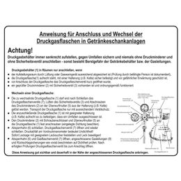 ich-zapfe &bdquo;Anweisung&ldquo;, Schild aus Kunststoff