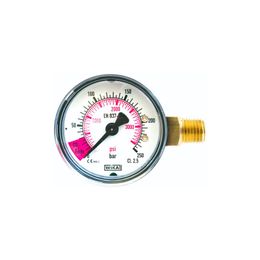 ich-zapfe Inhaltsmanometer mit roten Bereich f&uuml;r CO2-Ende, 1/4" AG