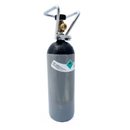 ich-zapfe Stickstoff Flasche 2l mit Flaschencage - Flasche mit Zwei Litern Stickstoff in Lebensmittelqualit&auml;t zum Zapfen von Stout Bieren mit daf&uuml;r geeigneten Bier Zapfanlage