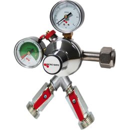 ich-zapfe Druckminderer, Druckregler, Druckreduzierventil - CO2, Premium Micro Matic, 2-leitig