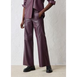 bonprix Lammnappa-Marlenehose, rot, Gr.54, Moderne und edle Marlene-Hose aus Lammnappa, mit Kniefutter, aus Nappaleder