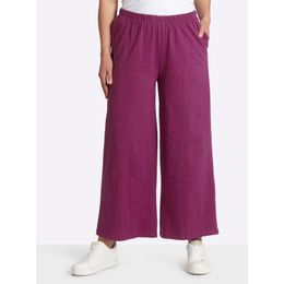 sheego Gro&szlig;e Gr&ouml;&szlig;en Freizeithose weit geschnitten, beere, Gr&ouml;&szlig;e 48 - Damen