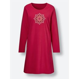Comtessa sheego Gro&szlig;e Gr&ouml;&szlig;en Sleepshirt mit Mandala-Muster, rot, Gr&ouml;&szlig;e 52/54 - Damen