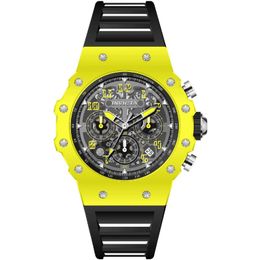 Invicta Racing 69667 Herrenuhr - Quarzwerk - Acryl mit silbernem Zifferblatt - 43 mm