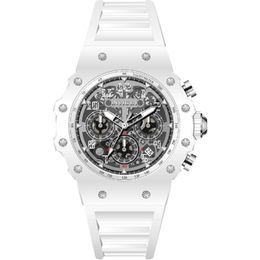 Invicta Racing 69668 Herrenuhr - Quarzwerk - Acryl mit silbernem Zifferblatt - 43 mm
